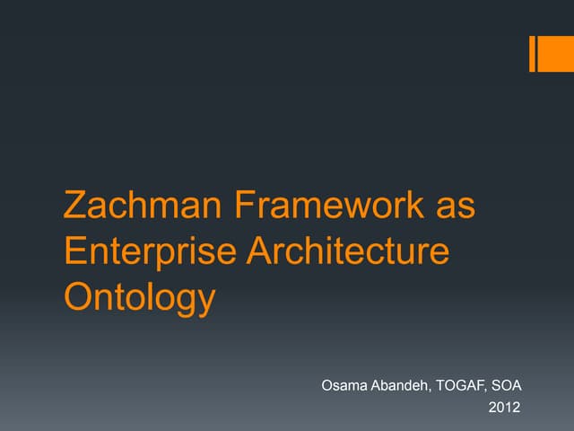 Zachman Framework graphics v3.0 | PPTX