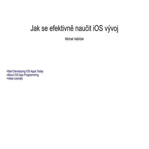 Začínáme iOS vývoj | PPT