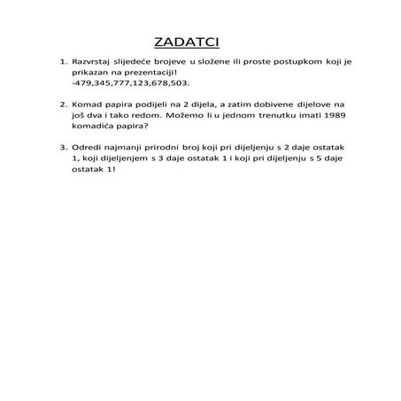 Zadatci | PDF