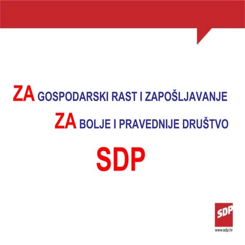Za gospodarski rast i zapošljavanje za bolje i pravednije društvo | PPT