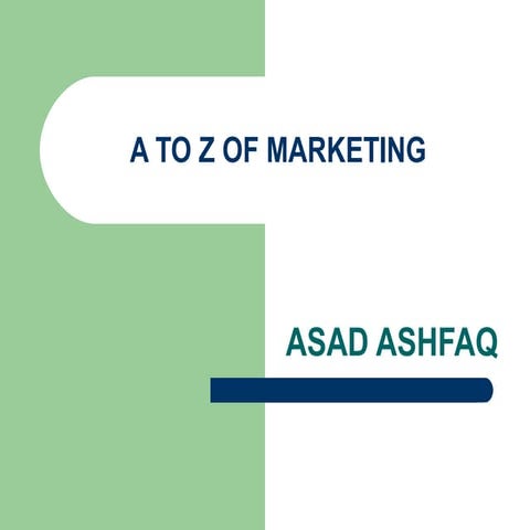 a to z of marketing | PPT