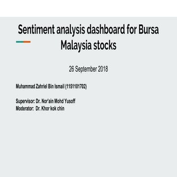 Sentiment Analysis Dashboard for Bursa Malaysia stocks | PDF