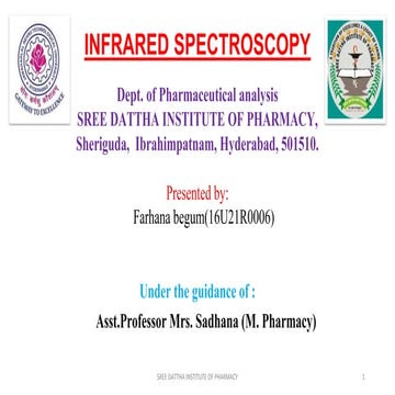 Infrared spectroscopy | PPTX | Chemistry | Science