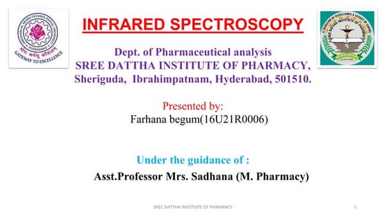 Applications of infrared spectroscopy | PPTX | Chemistry | Science