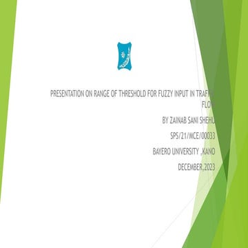 RANGE OF THRESHOLD FOR FUZZY INPUT IN TRAFFIC FLOW | PDF