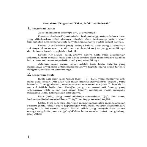 Zakat, infak dan sedekah | RTF