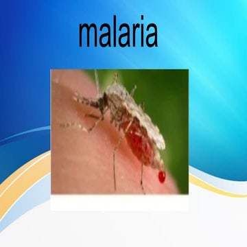 The malaria definition, cause and treatment | PPTX