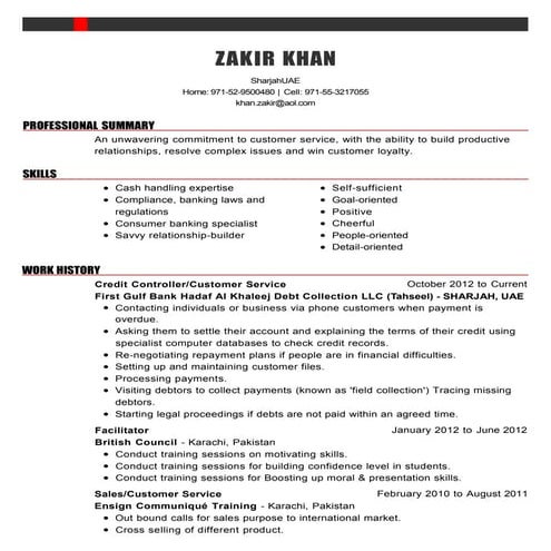 Zakir khan cv | PDF