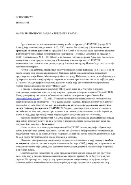 Apelacionom sudu u novom sadu: odgovor na žalbu | PDF