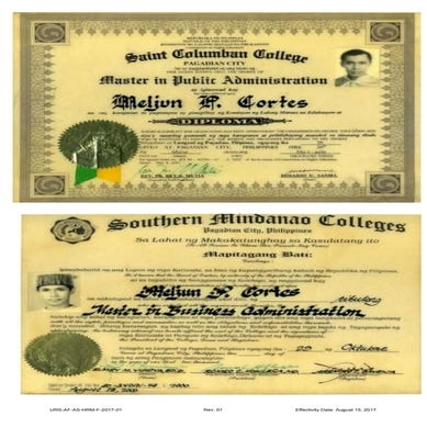 DIPLOMA Compiled 2025 (MBA/MPA/BSCS/ACS and TESDA CHS NC 2) of MELJUN ...