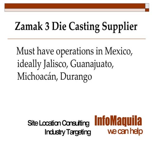 Zamak 3 Die Casting | PPT