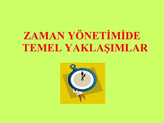 Zaman yönetimi sunumu | PPTX