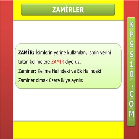 Zamirler | PPTX