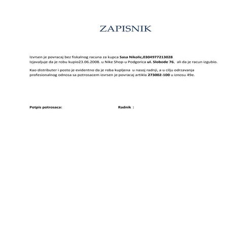Zapisnik cg | PDF