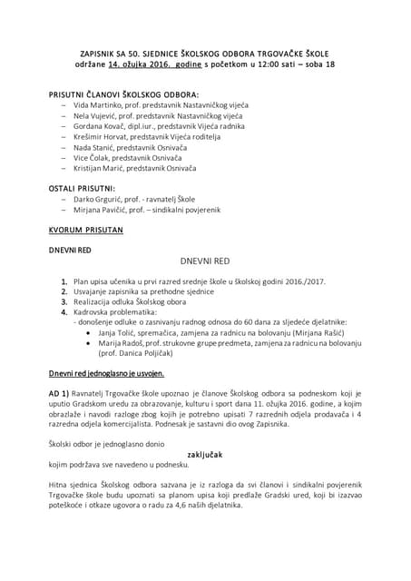 Zapisnik sa 44. sjednice - 2019. | PDF