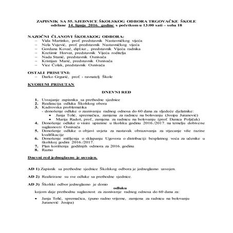 Zapisnik sa 55. sjednice | DOCX