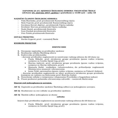 Zapisnik sa 65. sjednice | DOCX