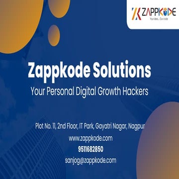 Zappkode Compnay Deck( Software Development / Digital marketing) .pdf | Internet | Computing