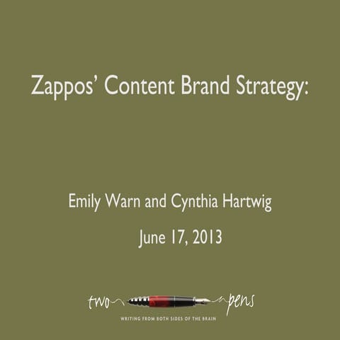 Zappos Content Strategy Case study by Two Pens | PPT
