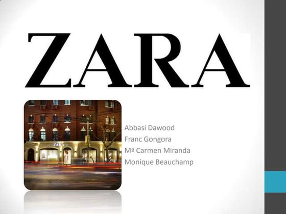 Supply Chain Management of ZARA | PPTX | Apparel Industry | Industries