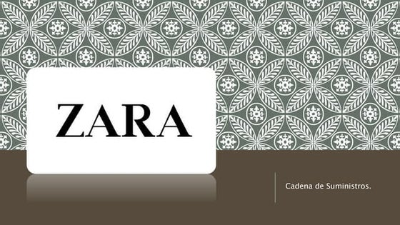 Zara : Fast Fashion | PPTX