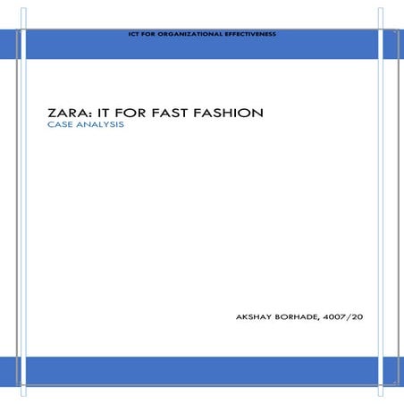 Zara : it for fast fashion | PDF