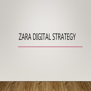 Zara digital strategy | PPTX