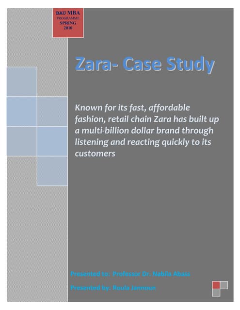 PPT on Zara | PPT