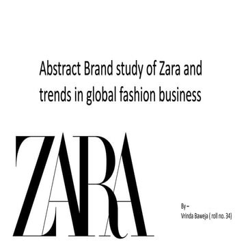 Zara abstract brand study and latest trends in International business ...