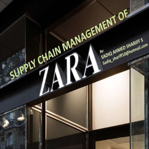 Operations management in apparel retailiing (ZARA)