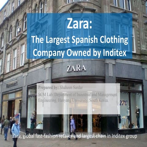 Zara; the inditex group | PPTX
