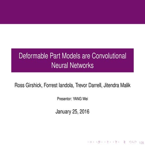 Deformable Part Models are Convolutional Neural Networks | PDF