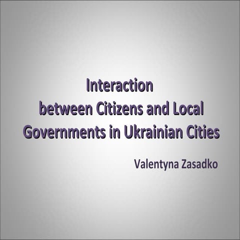 Peoples' Participation in Local Governance | PPTX