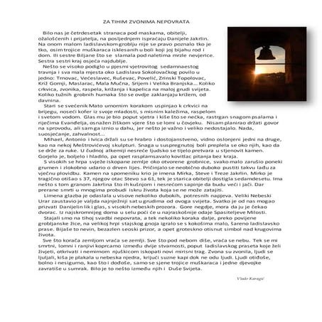 Za tihim zvonima nepovrata | DOCX