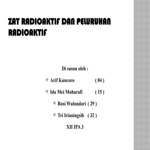 Zat Radioaktif dan Peluruhan Radioaktif.pptx
