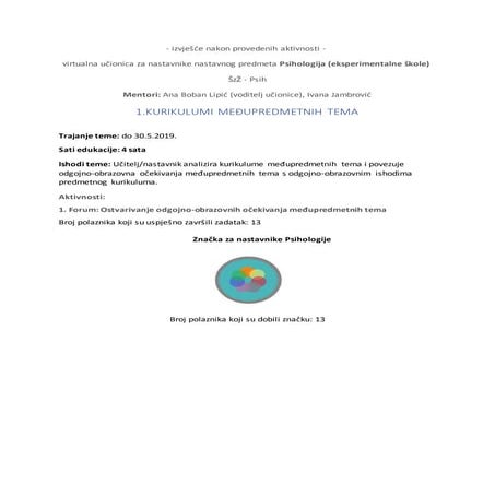 Podsjetnik priprema | PDF