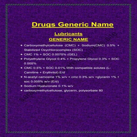 Drugs generic name | PDF