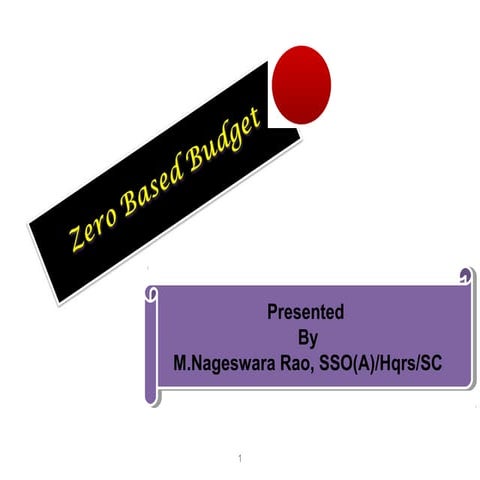 Zbb zero based budget in Indian Railways | PPT