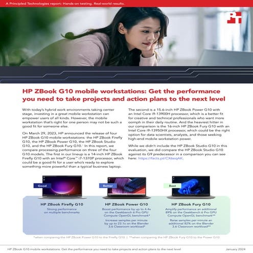 HP ZBook G10 mobile workstations: Get the performance you need to take projects and action plans ...