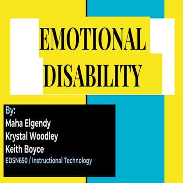 Emotional Disability | PPTX