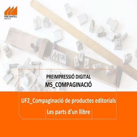 Uf02 les parts_dun_llibre | PPT
