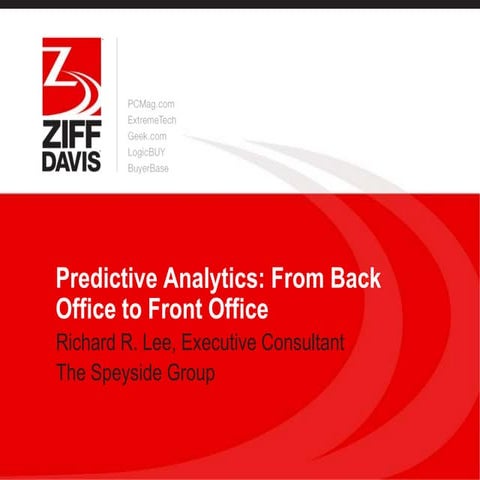 Zd sap - predictive analytics - 3-26-13 r1 | PPTX