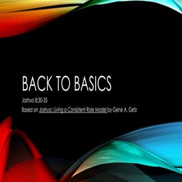 Back to basics | PPTX