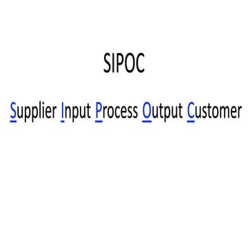 SIPOC | PPTX