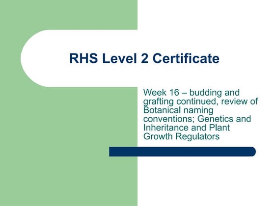 Rhs 2 Plant Idents Trees Shrubs 2 | PPT