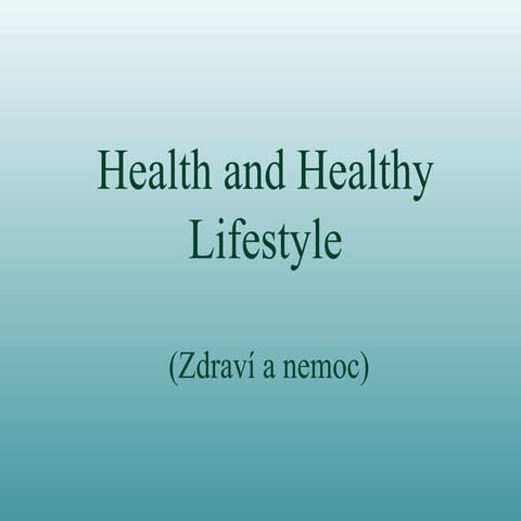 Zdravi a zivotni_styl | PPT | First Aid | Injuries