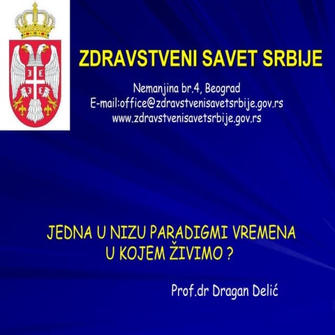 Zdravstveni savet srbije prof. dr dragan delic | PDF