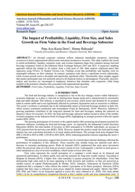 Firm Size and Leverage on Firm Value in the Technology Sector Listed on the Indonesia Stock ...