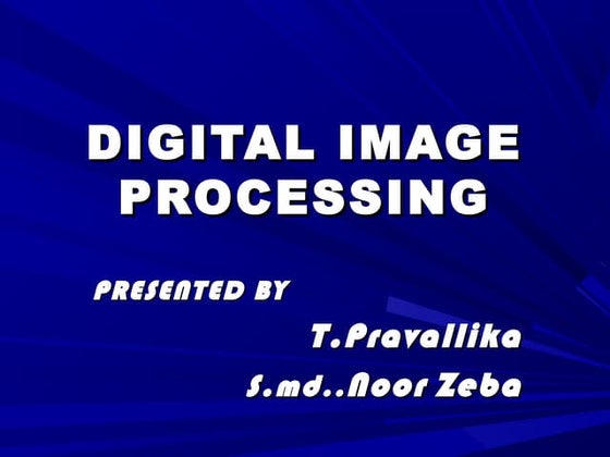 Image processing ppt | PPTX | Photo Editing Software | Computer ...