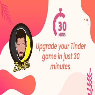tinder or zebotta dating app webinar slides for free | PPT